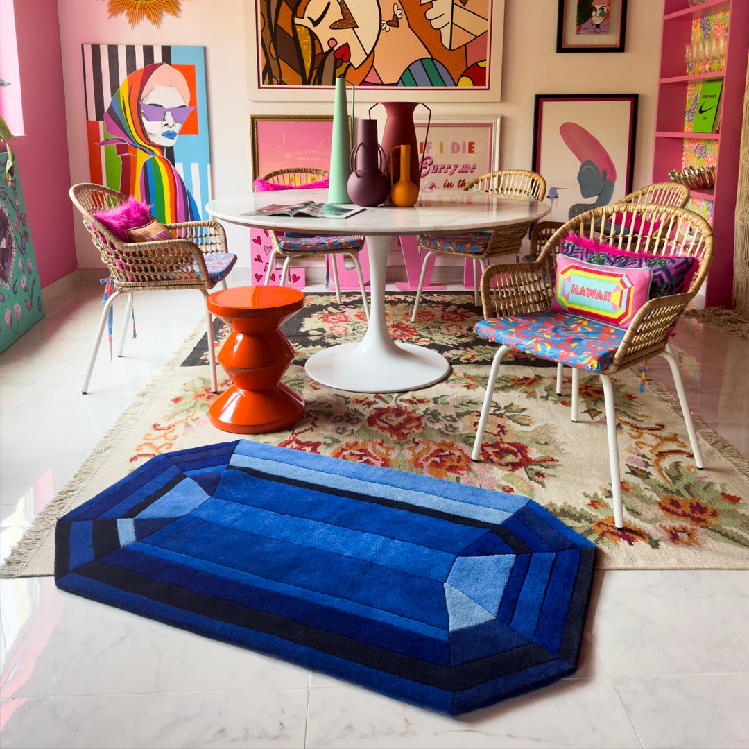 Blue Sapphire Emerald Gem Rug – Wear The House